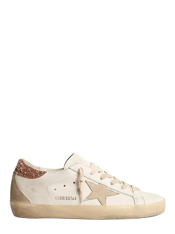 GOLDEN GOOSE Super-star Low Top Sneakers - White/seed Pearl/peach