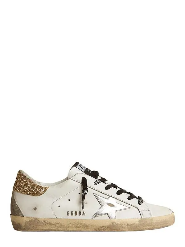 Golden Goose Super-star Low Top Sneakers - White Silver