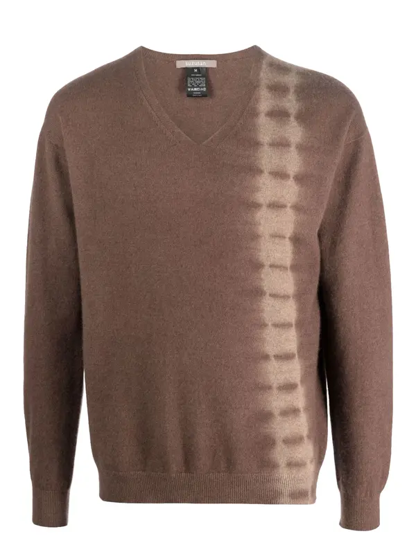 SUZUSAN Tie-dye Cashmere Jumper - Brown