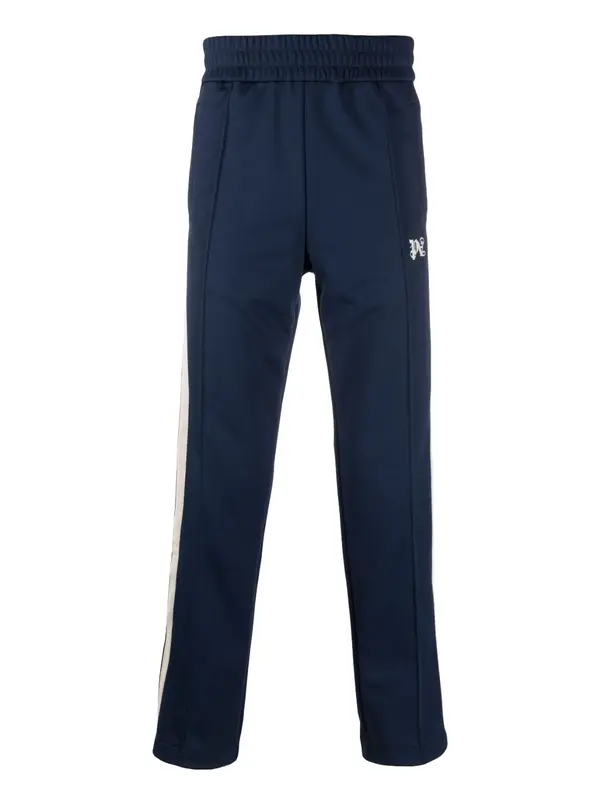 Palm Angels Embroidered-monogram Track Pants - Blue