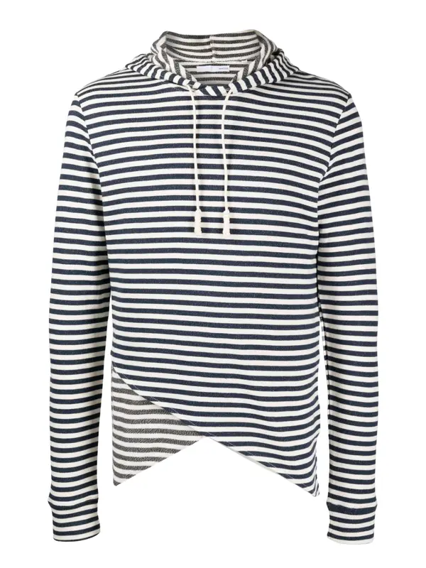 PRIVATE STOCK LABS Striped Hoodie - White