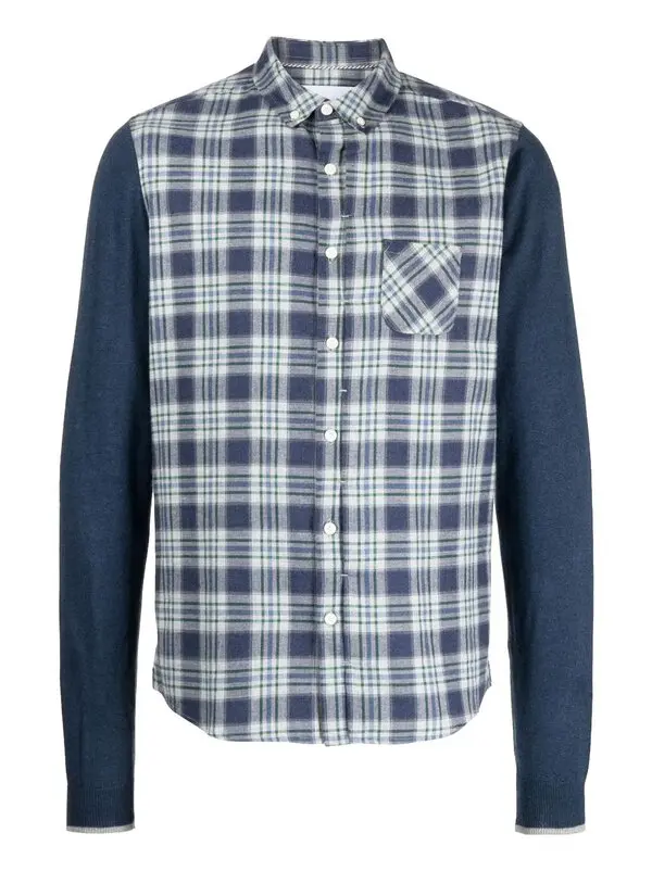 PRIVATE STOCK LABS The Sebastien Check-print Shirt - Blue
