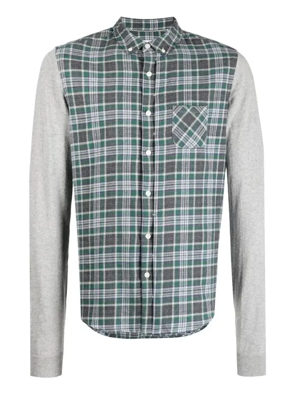 PRIVATE STOCK LABS The Sebastien Check-print Shirt - Green