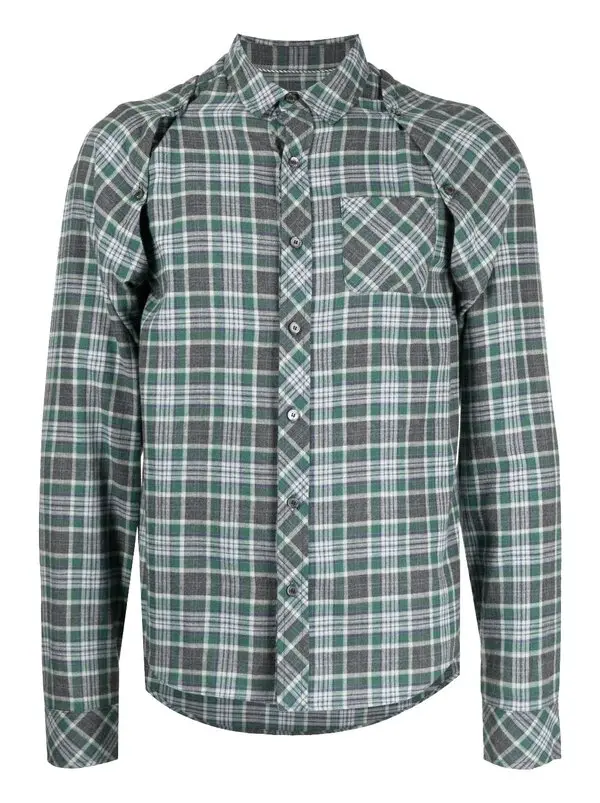 PRIVATE STOCK LABS The Emile Check-print Shirt - Green