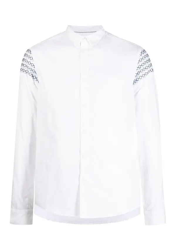 PRIVATE STOCK LABS The Romain Embroidered-design Shirt - White
