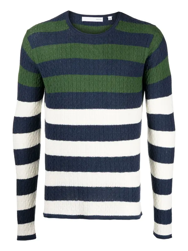 PRIVATE STOCK LABS The Montmartre Striped Jumper - Blue