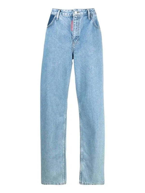 Moschino High-waisted Wide Leg Jeans - Blue