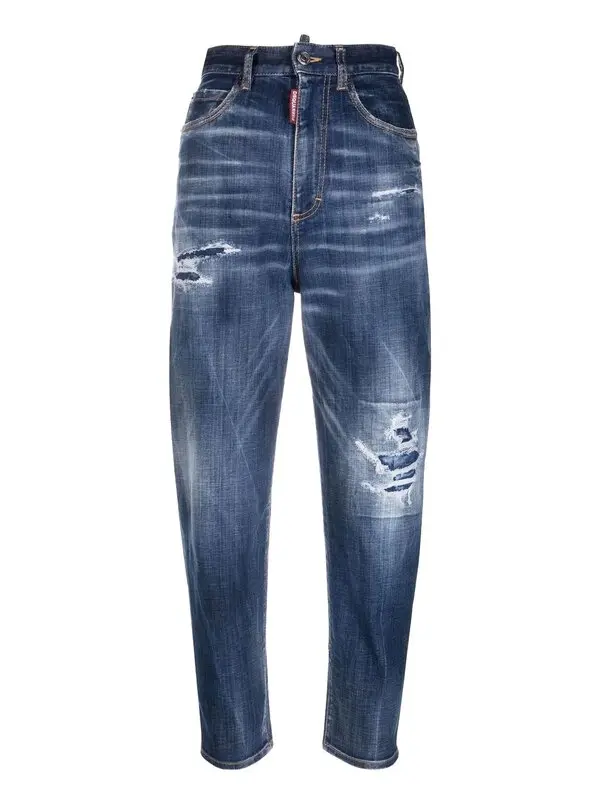 Dsquared2 Distressed Cropped Jeans - Blue