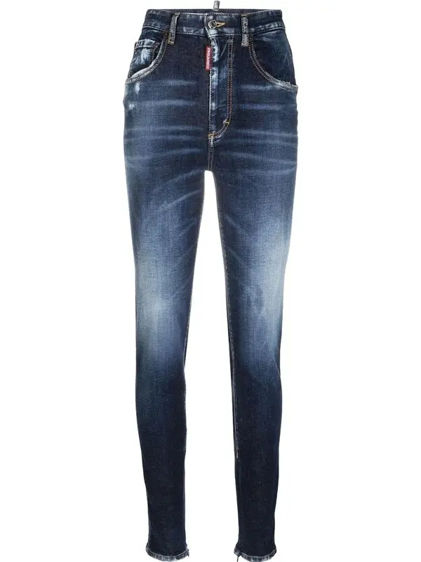 Dsquared2 High-waisted Skinny Jeans - Blue