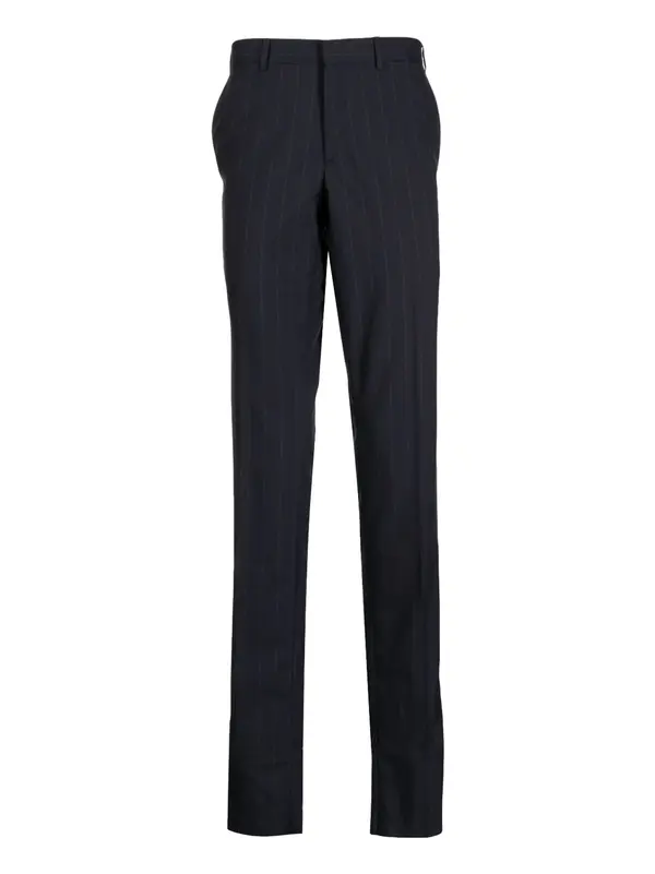 Brioni Striped Straight-leg Trousers - Blue