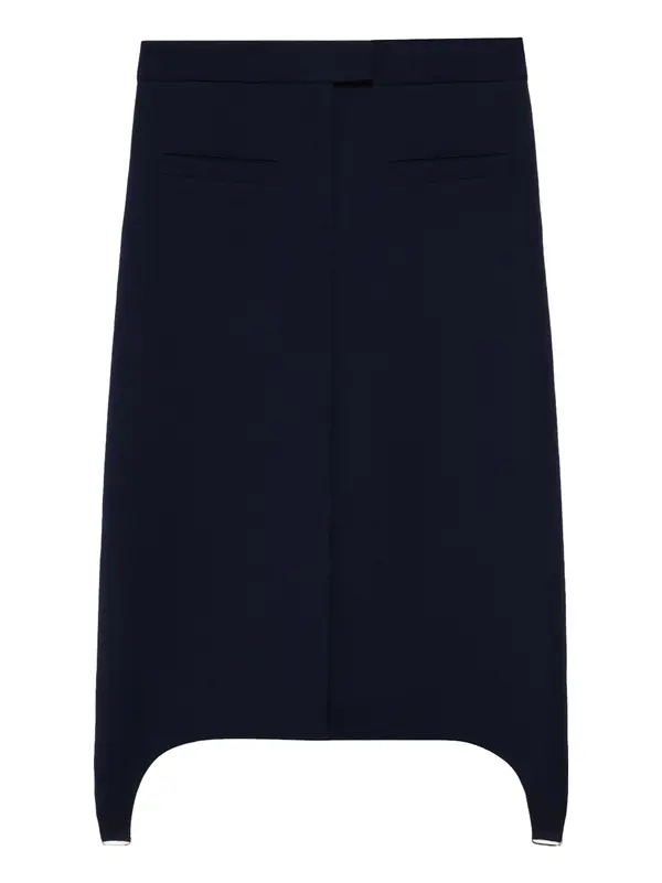 COURREGES Suspenders Midi Skirt - Black