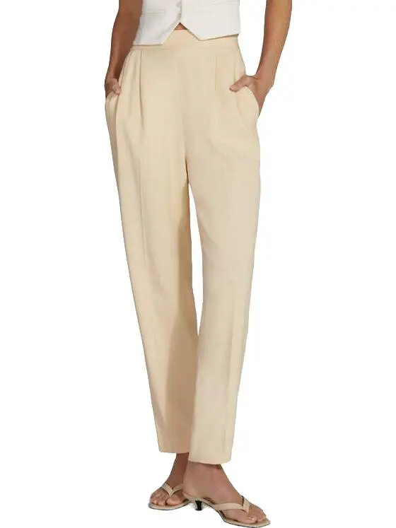 FAVORITE DAUGHTER Side Zip Pleated Trousers - Buttercream