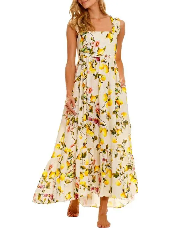 THE LAZY POET Mika Palermo Linen Maxi Nightgown - Yellow