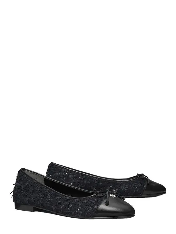 Tory Burch Cap-toe Ballet - Midnight Navy/perfect Black