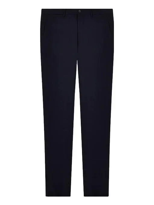 Giorgio Armani Relaxed-fit Two-way Stretch Wool-canvas Trousers - Navy