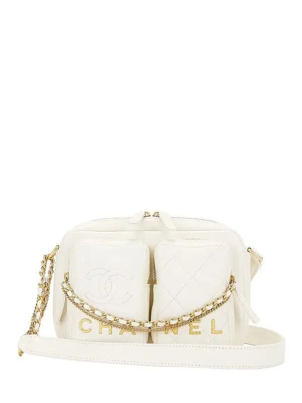 Chanel Caviar Pocket Camera Bag - White