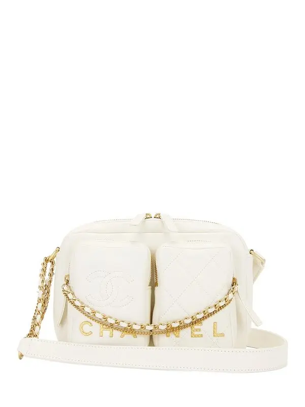 Chanel Caviar Pocket Camera Bag - White