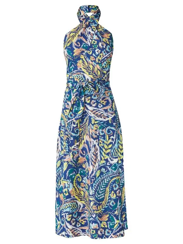 Shoshanna Beekman Paisley Halter Midi-dress - Botanic