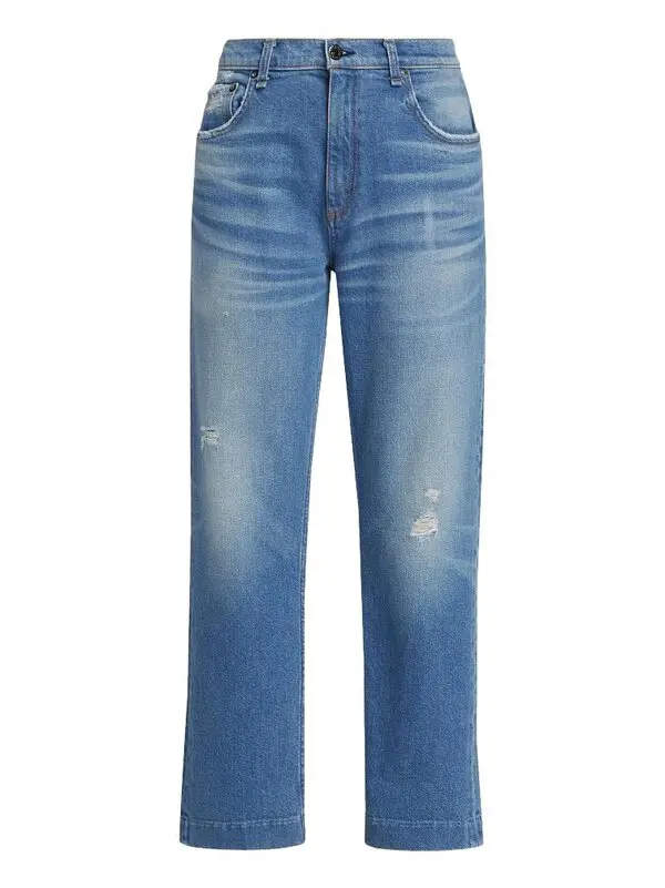 ASKK NY Beau High-rise Distressed Straight-leg Jeans - Cactus
