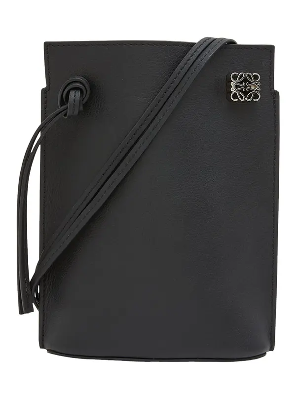 Loewe Dice Pocket In Leather With Strap - Black