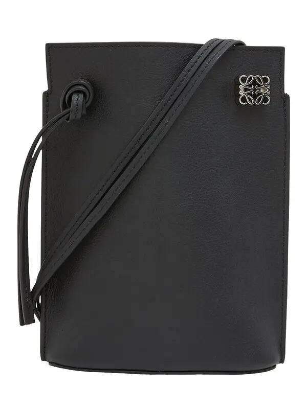 Loewe Dice Pocket In Leather With Strap - Black