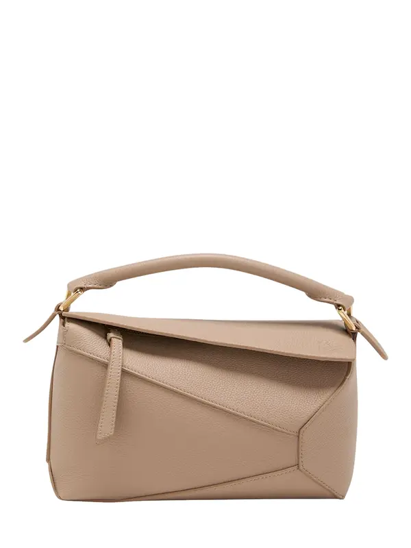 Loewe Puzzle Edge Small Top-handle Bag - Sand