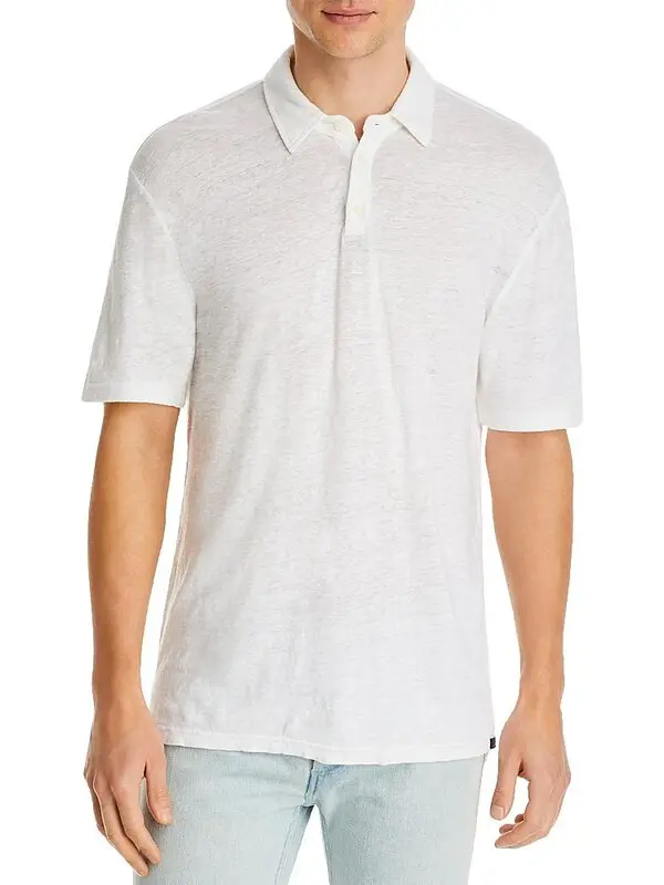 Faherty Brand Laguna Short Sleeve Polo Shirt - Clean Linen Heather