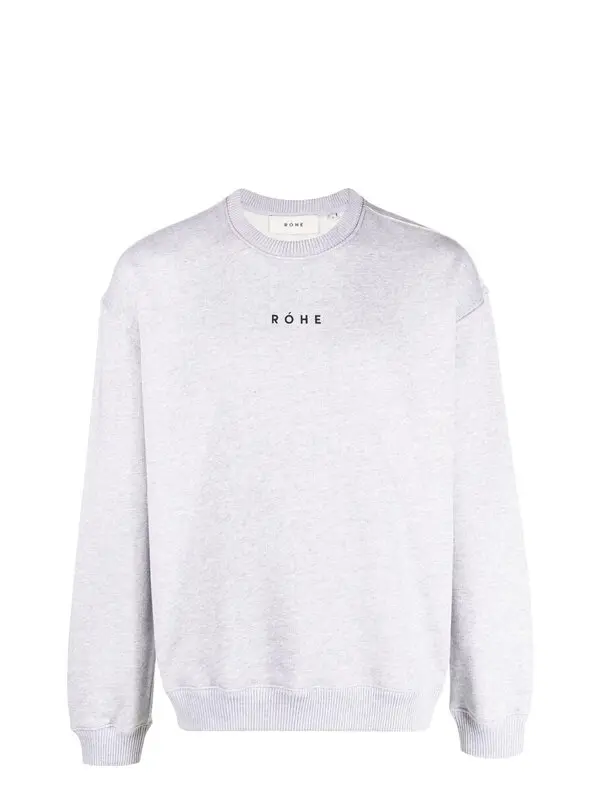 RÓHE Logo-print Long-sleeve Sweatshirt - Grey