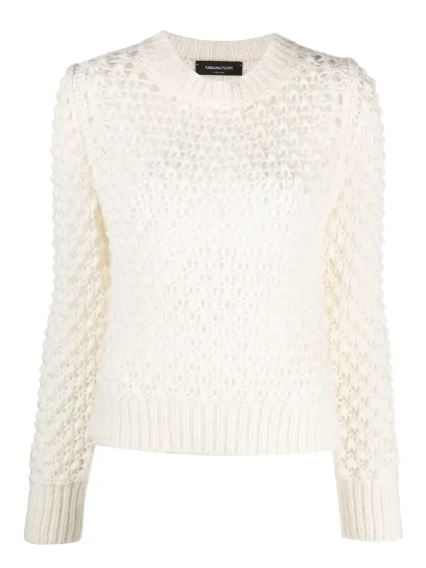 Fabiana Filippi Open-knit Jumper - White