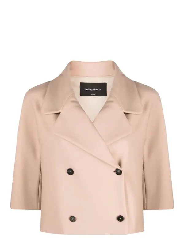 Fabiana Filippi Double-breasted Cropped Jacket - Neutrals