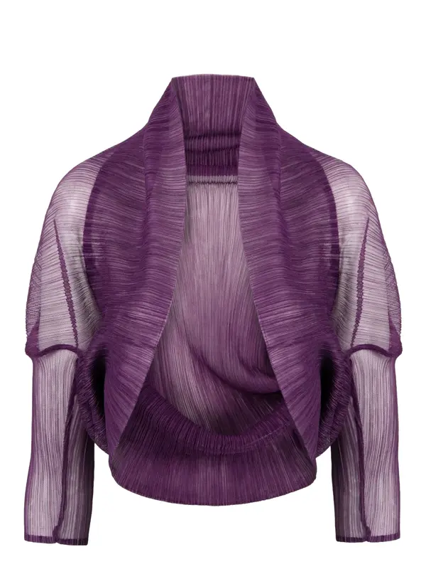 Fabiana Filippi Semi-sheer Cropped Jacket - Purple