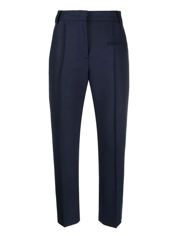Fabiana Filippi High-waisted Cropped Trousers - Blue