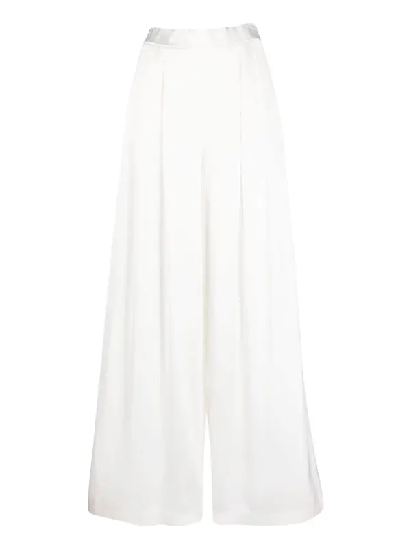 Fabiana Filippi Pleated Wide-leg Trousers - White