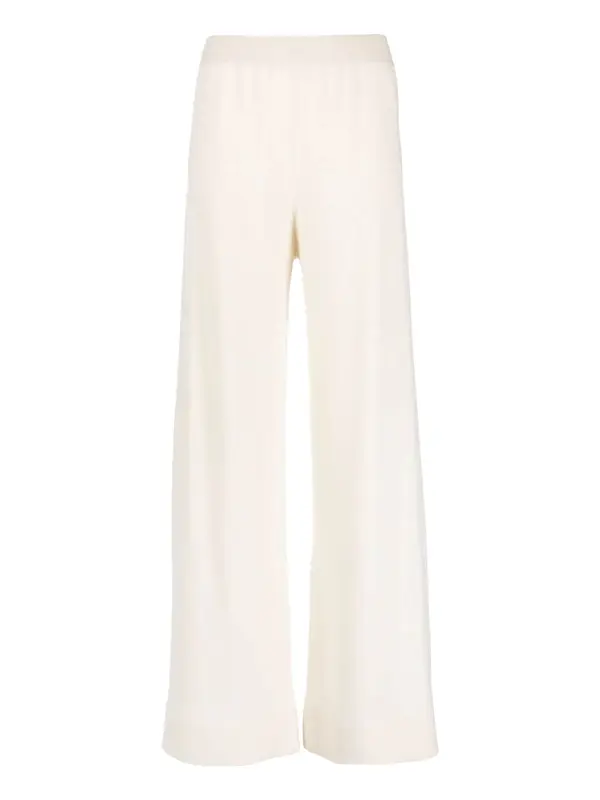 Fabiana Filippi Wide-leg Cashmere Trousers - White