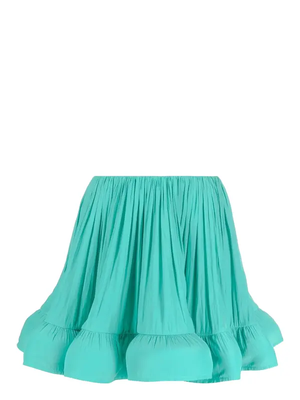 LANVIN Ruffled Flared Miniskirt - Green