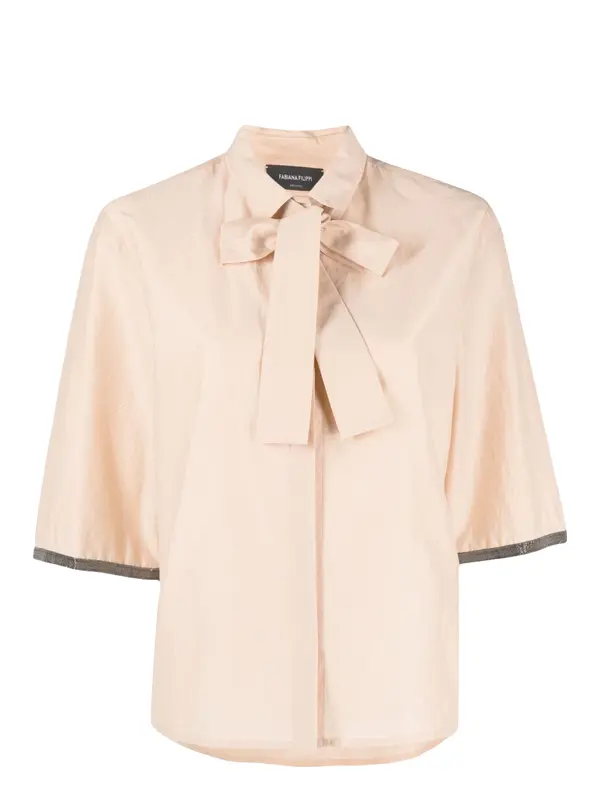 Fabiana Filippi Contrast-trim Shirt - Pink