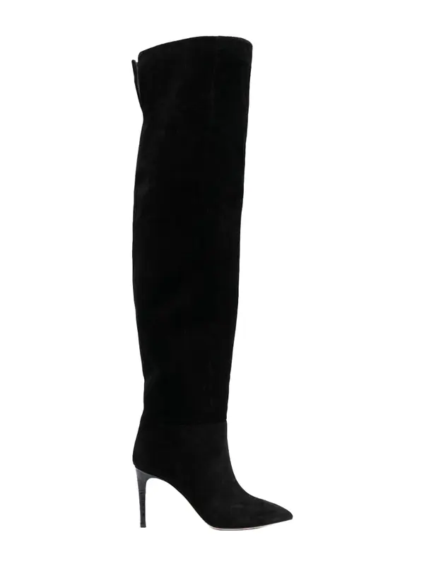 Paris Texas Stiletto 100mm Thigh-length Boots - Black