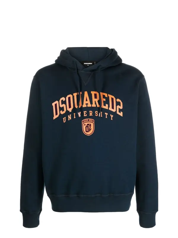 Dsquared2 University-print Hoodie - Blue