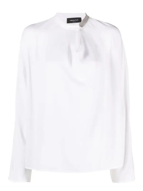 Fabiana Filippi Crystal-embellished Blouse - White