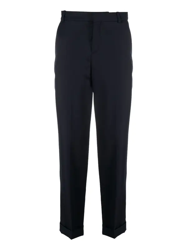 Balmain Cropped Straight-leg Trousers - Blue
