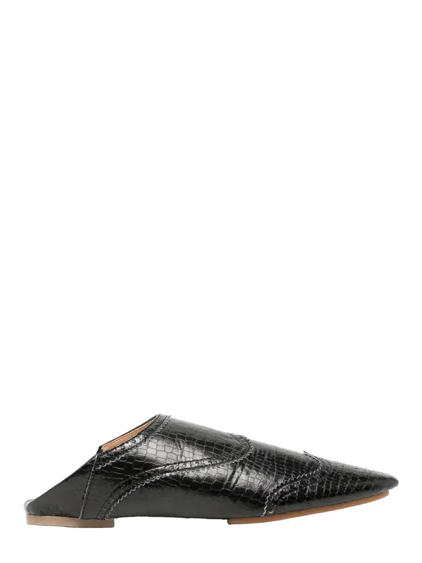 COMME DES GARÇONS TAO Western Leather Slippers - Black