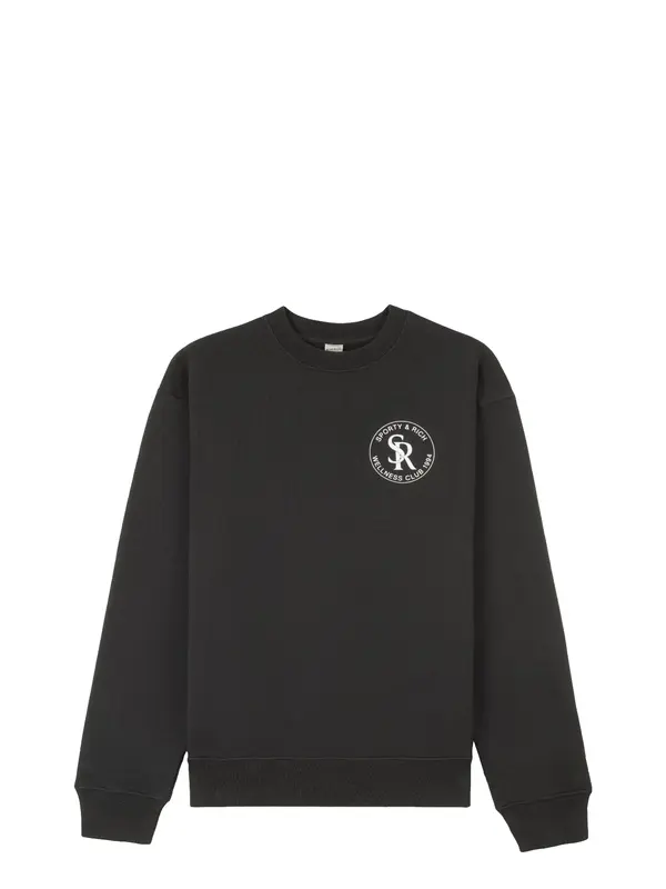 SPORTY & RICH Logo-print Sweatshirt - Black