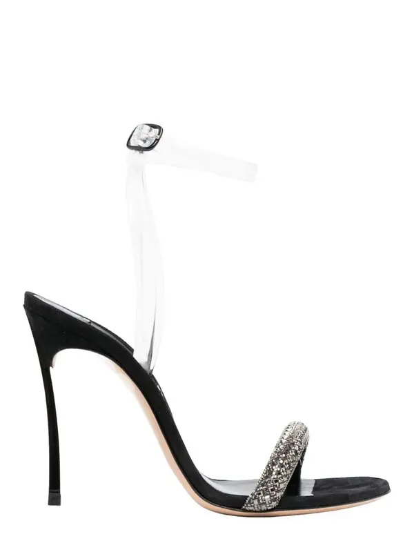 Casadei Stratosphere 110mm Crystal-embellished Sandals - Black
