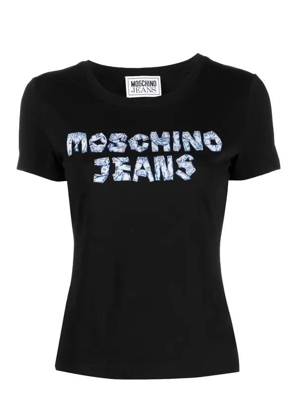 Moschino Print Cotton T-shirt - Black