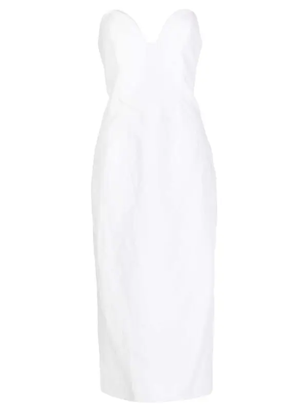 Mara Hoffman Isla Strapless Midi Dress - White