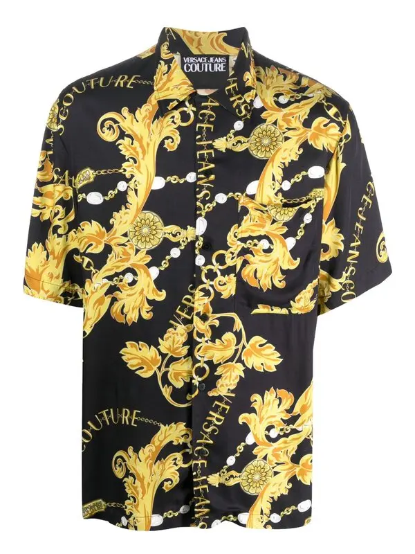 Versace Barocco-print Shirt - Black