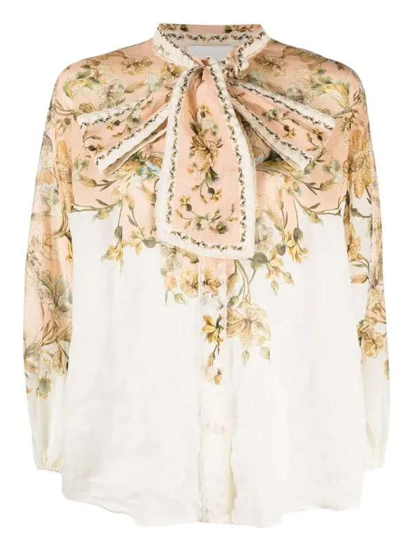 Zimmermann Chintz Floral-print Top - Pink