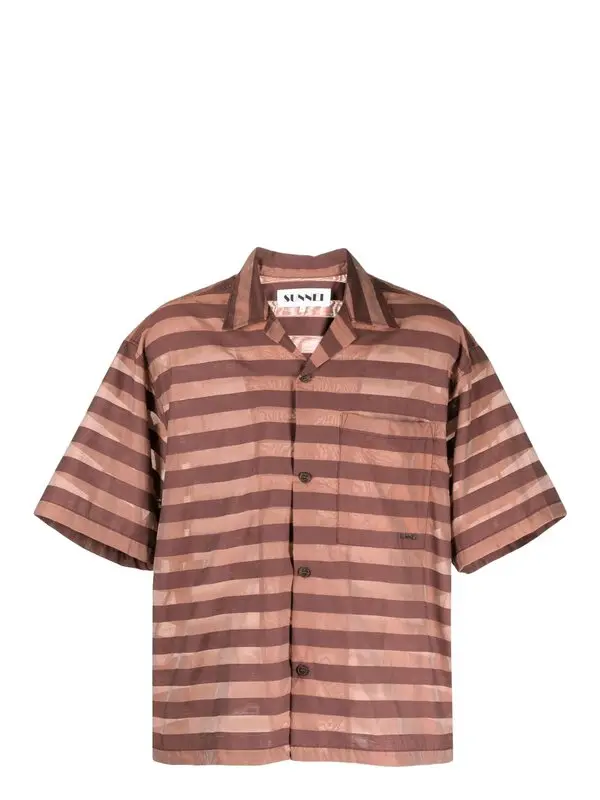 Sunnei Striped Cotton-blend Shirt - Red