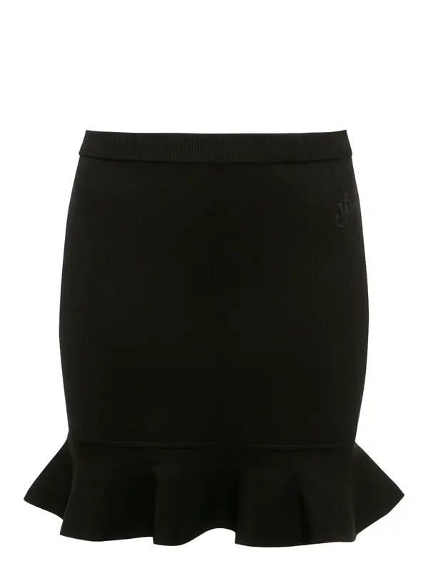 JW Anderson Knitted Mini Skirt - Black