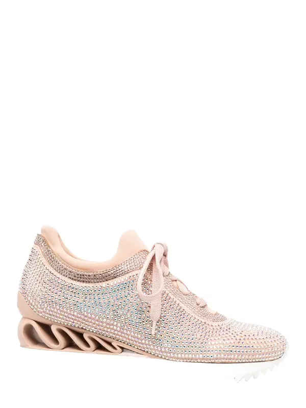 LE SILLA Reiko Wave Crystal-embellished Sneakers - Pink